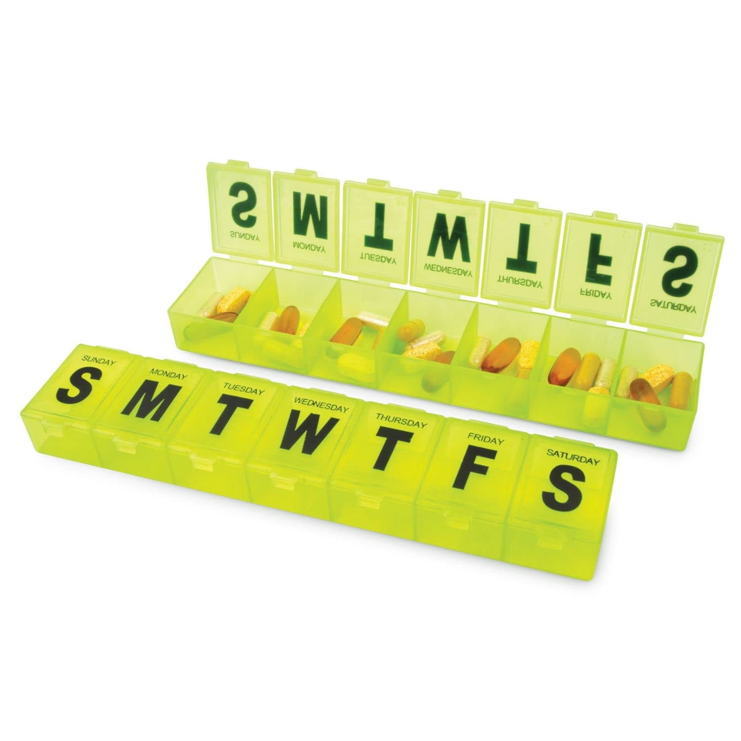 Set of 2 Pill Box 7 Day Organizers - 14 Day Pill Organizer Large ...
