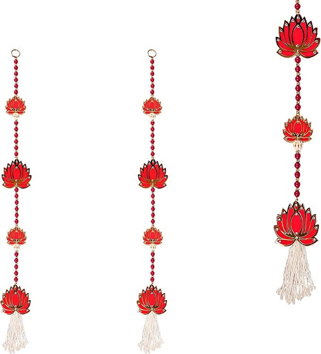 Set of 2 Pink Lotus String Wall Hanging Decoration for Home Door Wall ...