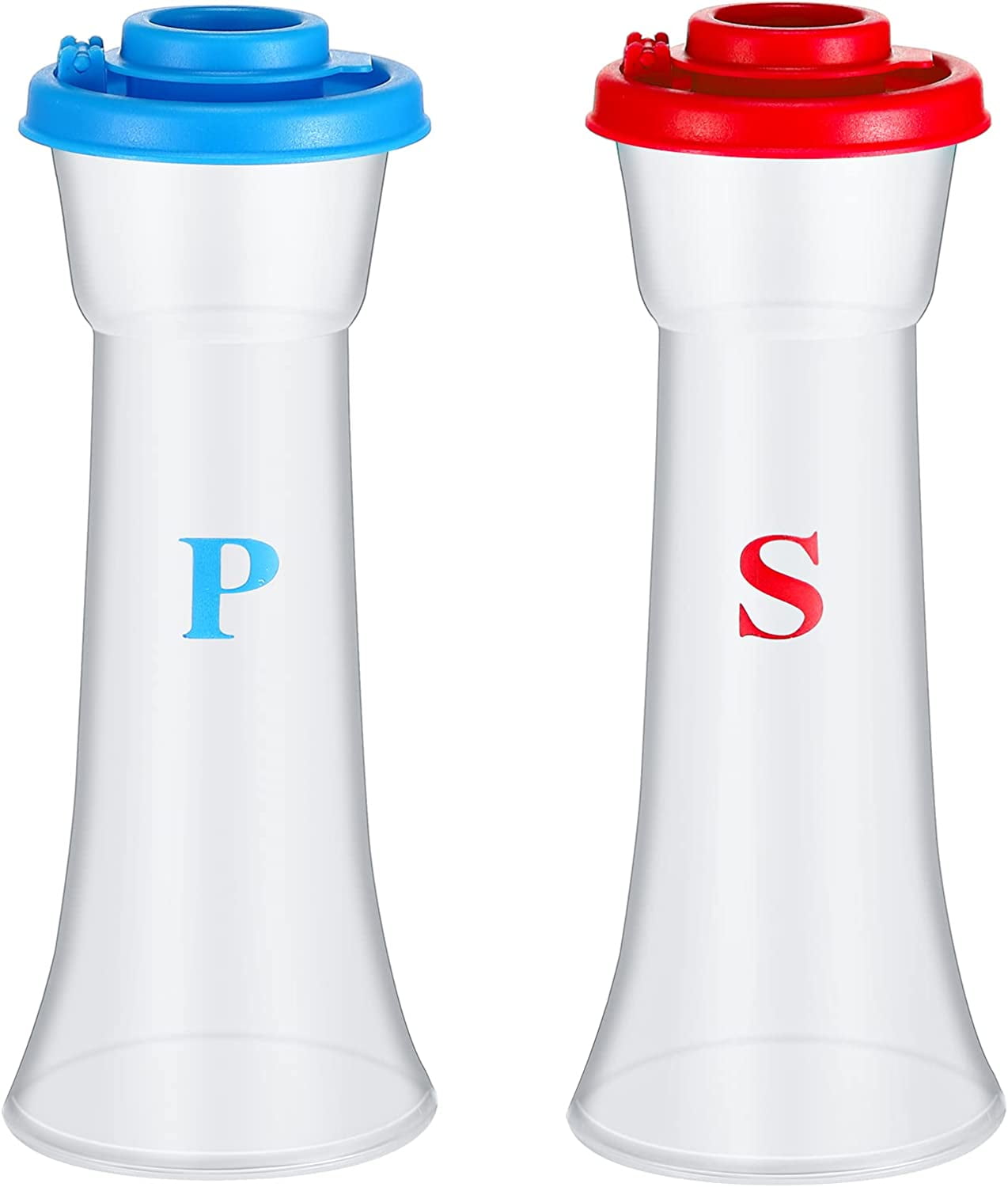 ZDYDJ Set of 2 Plastic Salt and Pepper Shakers with Lids Hourglass ...
