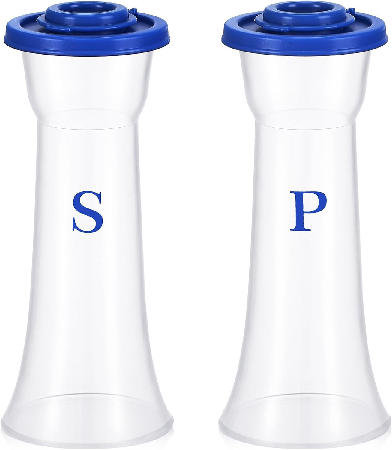 Set of 2 Plastic Salt and Pepper Shakers with Lids Large Salt Shaker ...