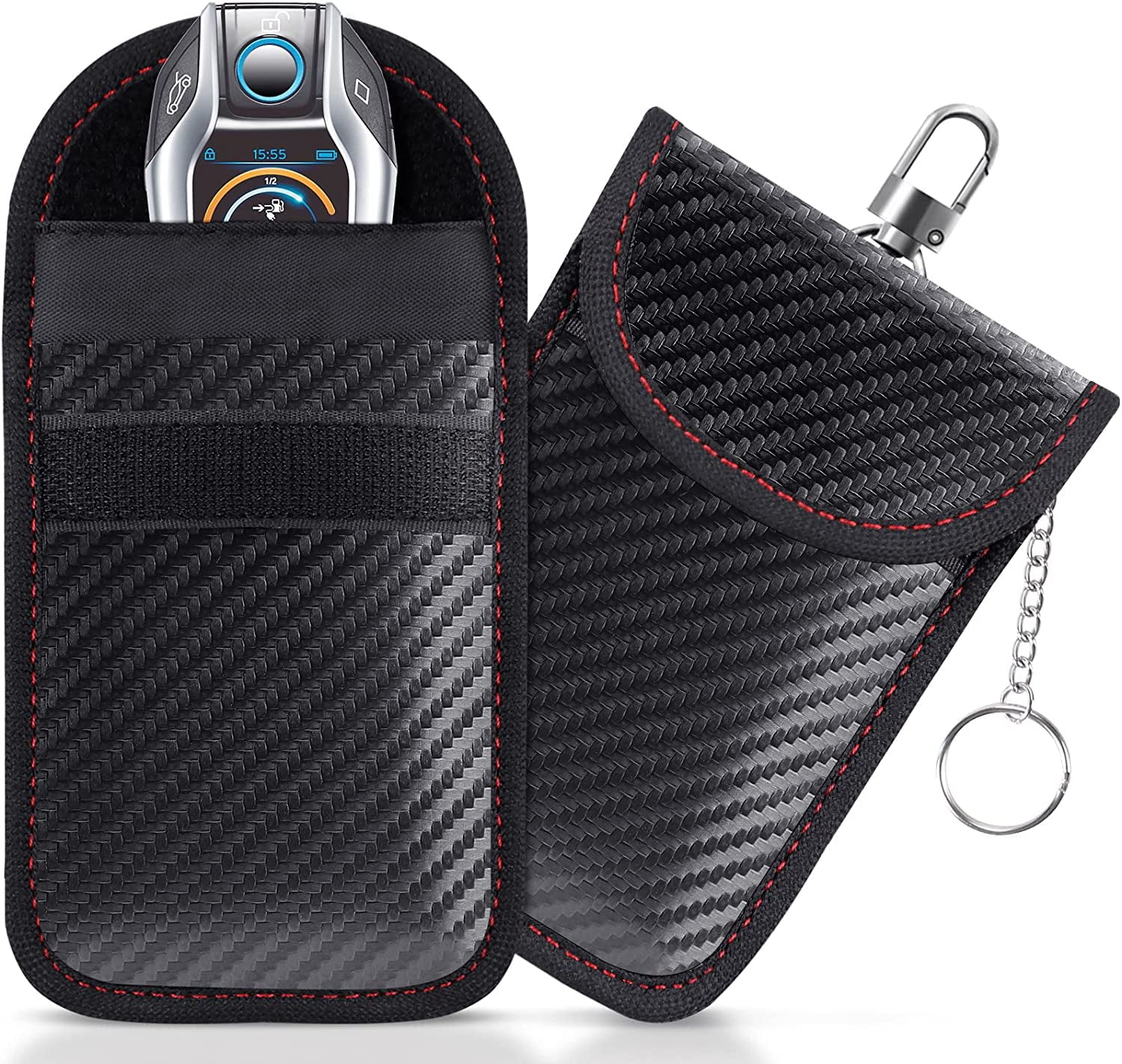 Set Of 2 Portable Mini Anti-Rfid Car Key Cases, Anti-Rfid Car Key Bags ...