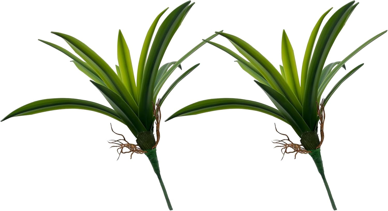 Set of 2 Real Touch Artificial Cymbidium Plants with Stems and Roots ...