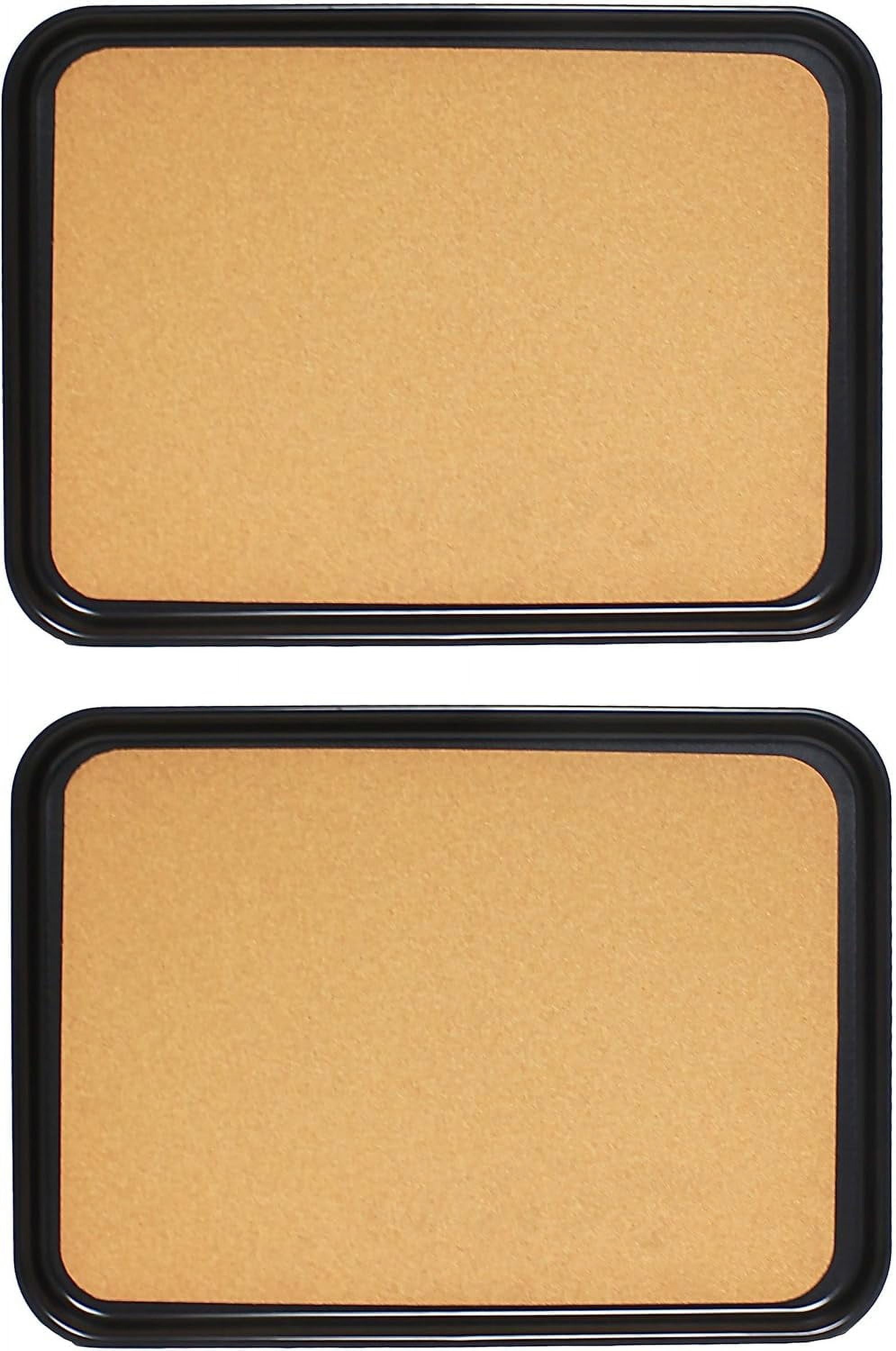 Set of 2 Rectangular 16" x 12" Anti-Slip Serving Tray with Cork Surface ...