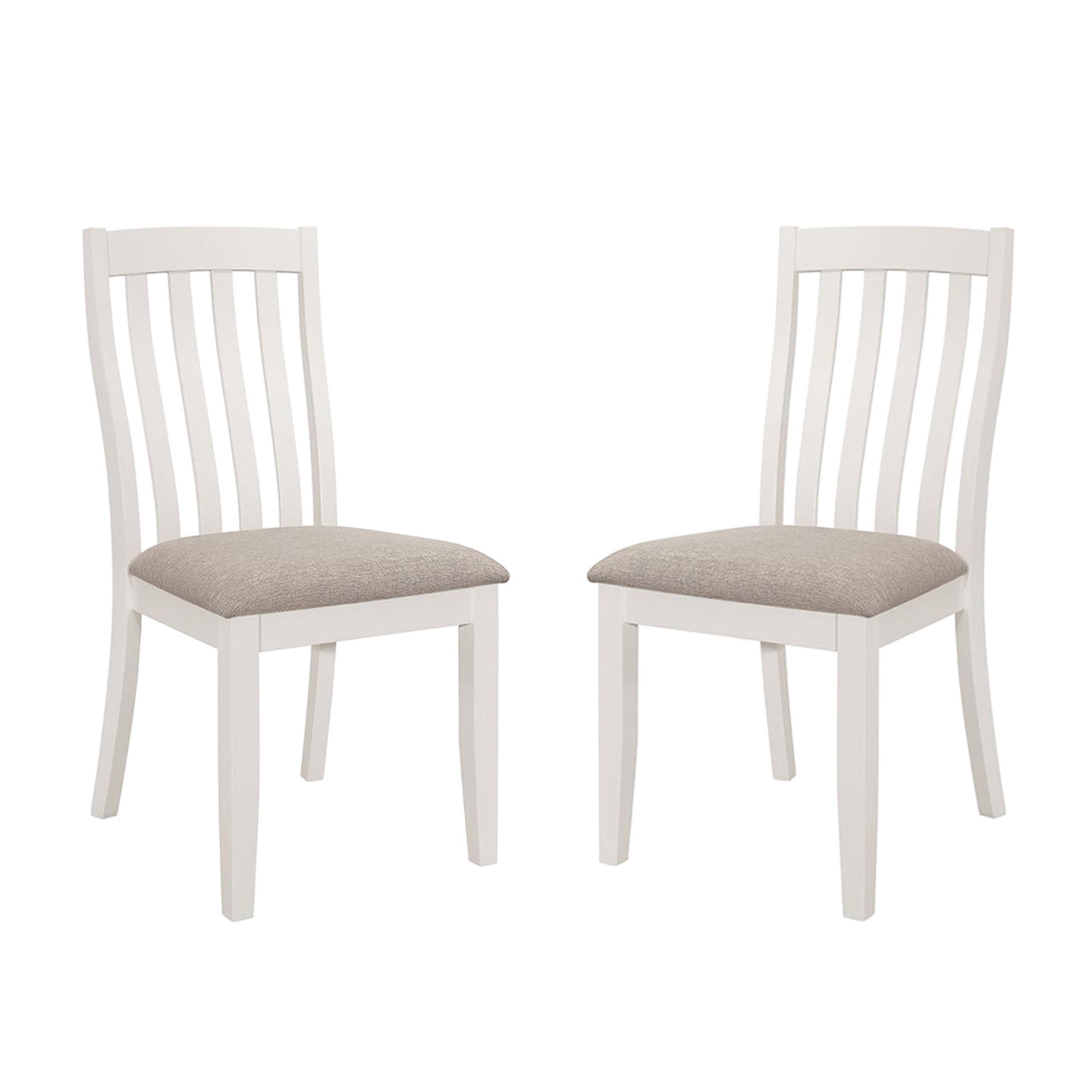 Set of 2 Rectangular Slat Back Dining Chairs | Perfect for Family ...