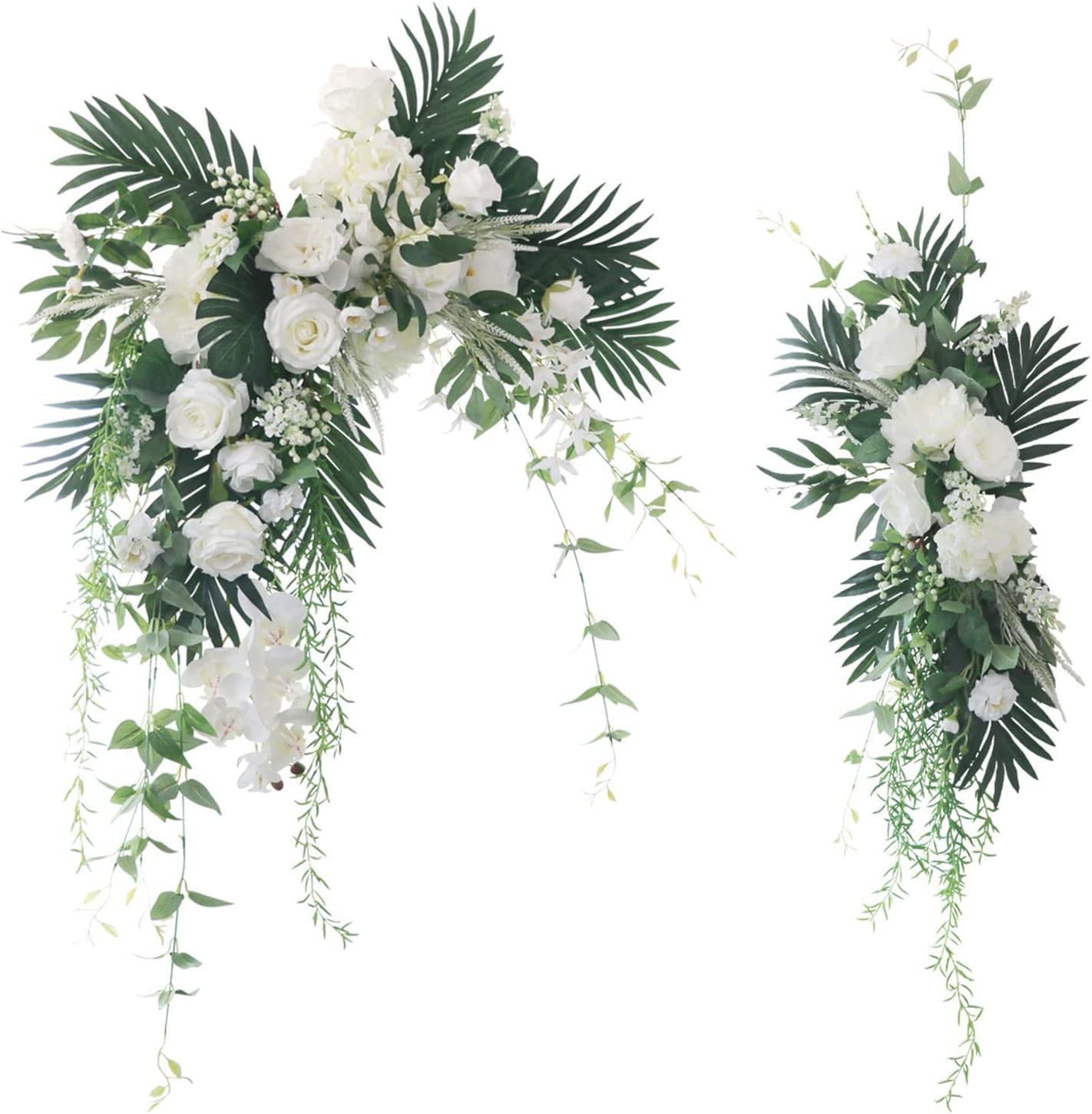 Set of 2 Silk Rose/Hydrangea/Lily of The Valley Wedding Arch Flowers ...