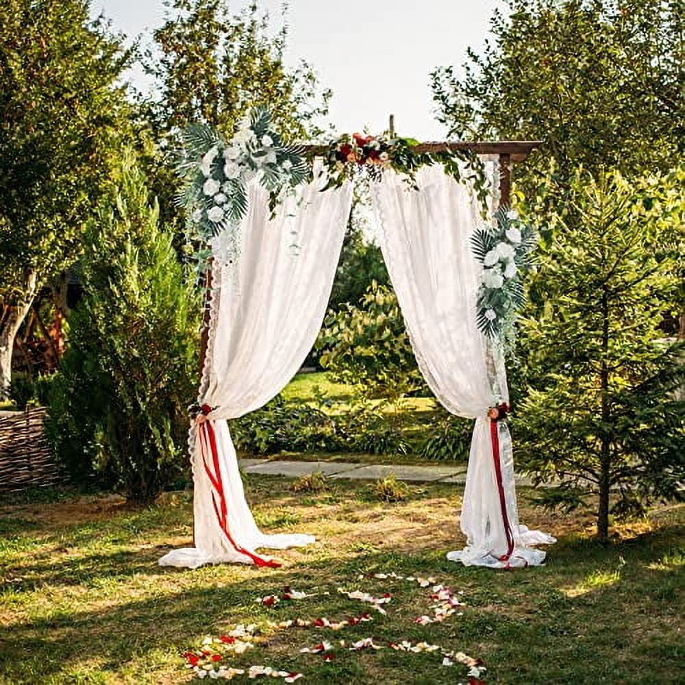 Set of 2 Silk Rose/Hydrangea/Lily of The Valley Wedding Arch Flowers ...