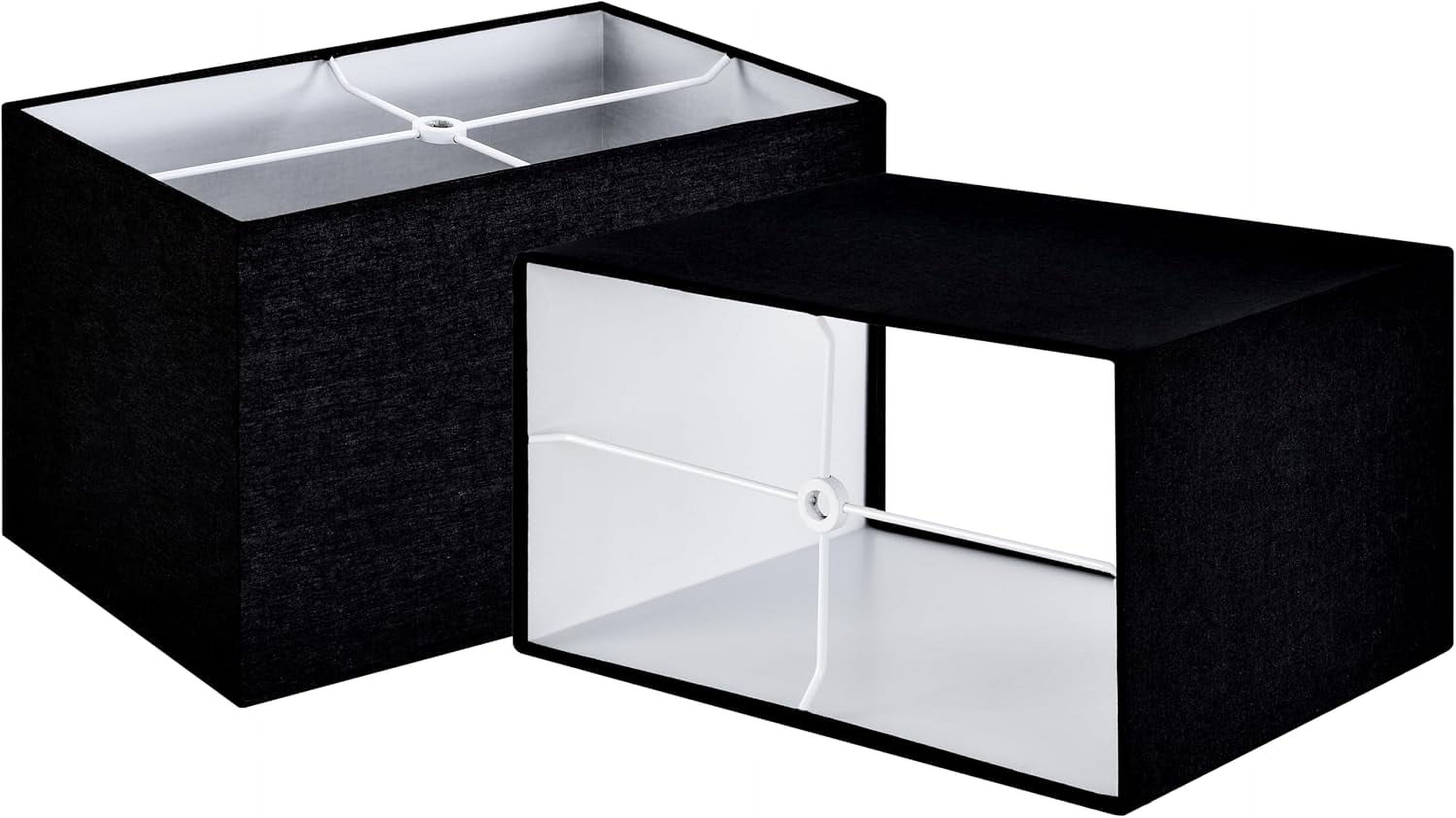 Set of 2 Small Black Rectangle Lamp Shades for Table Lamps-Rustic ...