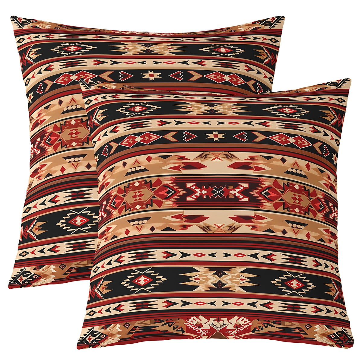 Set Of 2 Southwestern Throw Pillow Covers,Aztec Tribal Cushion Covers ...