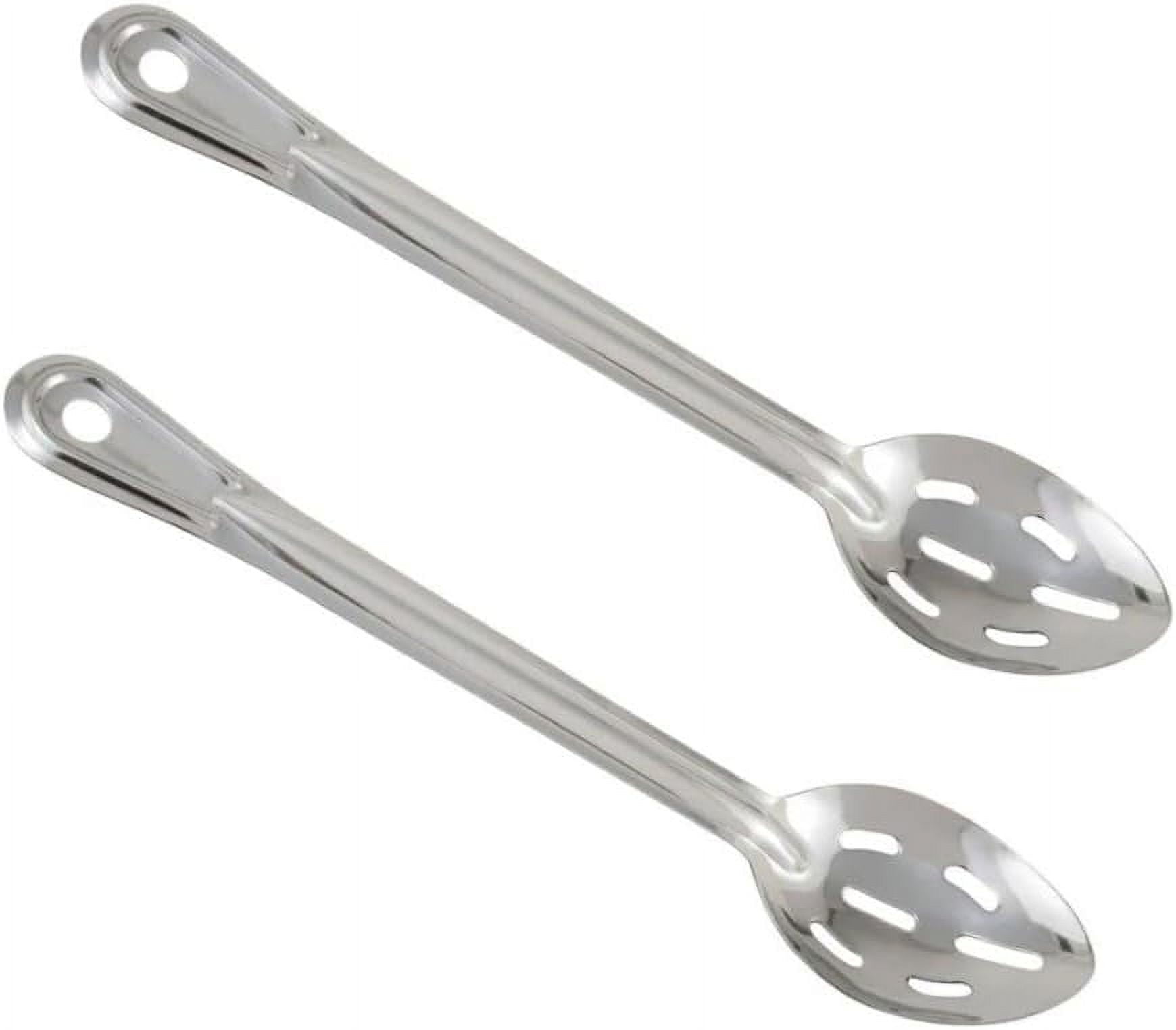 Set of 2 Stainless Steel 15” Slotted Basting Spoon Basting Spoon for ...