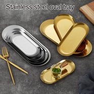 Efavormart 14" x 9" Gold Metal Geometric Serving Tray | Octagon Mirror ...