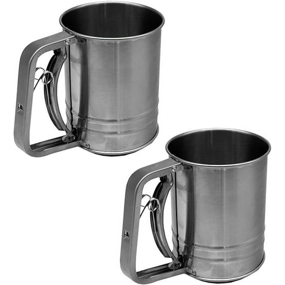 Set of 2 Stainless Steel Sifters - 3 Layers for Optimal Sifting - Finly ...