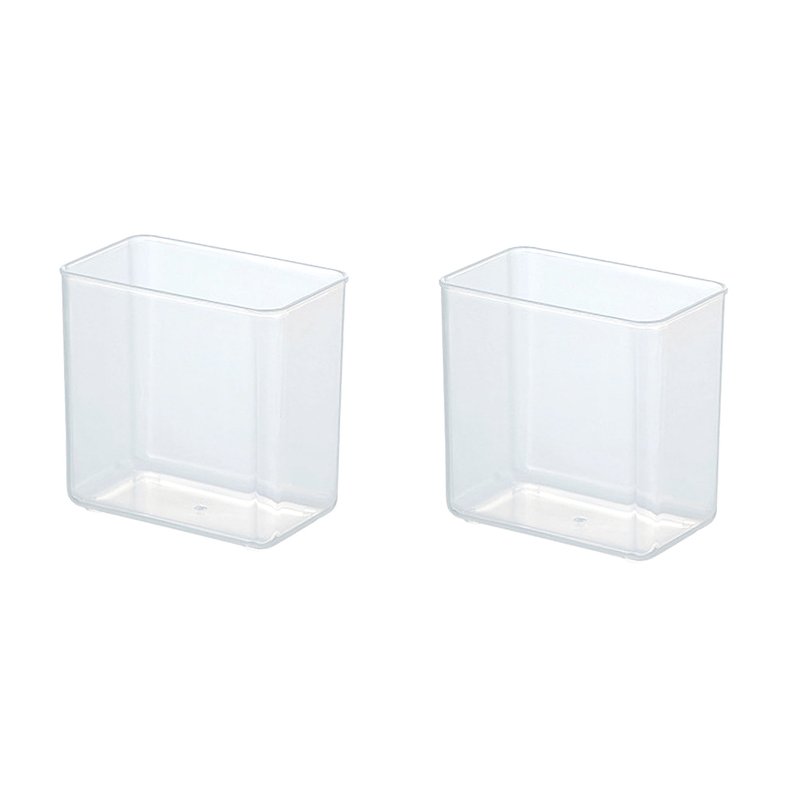 Set of 2 Storage Organizer Bins Wall Mounted Floating Shelves Fridge ...