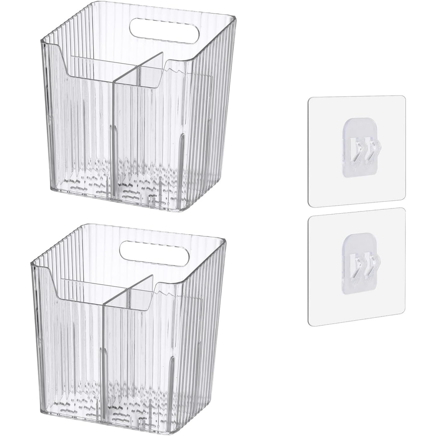 Set Of 2 Storage Organizer Bins Wall Mounted Shower Caddy, Bathroom ...