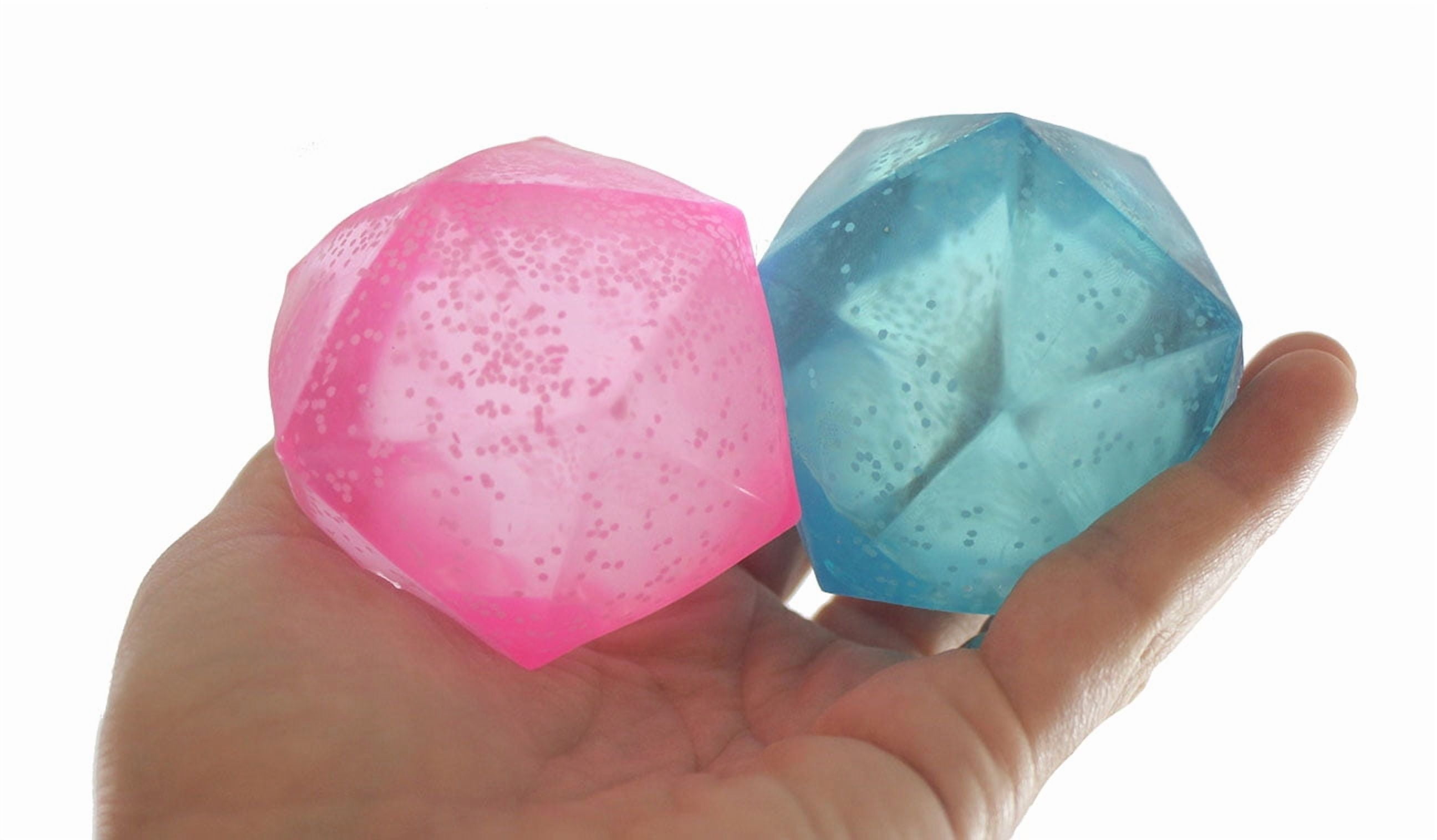 Set of 2 Sugar Polyhedron Diamond Shaped Ball - Glow in the Dark ...