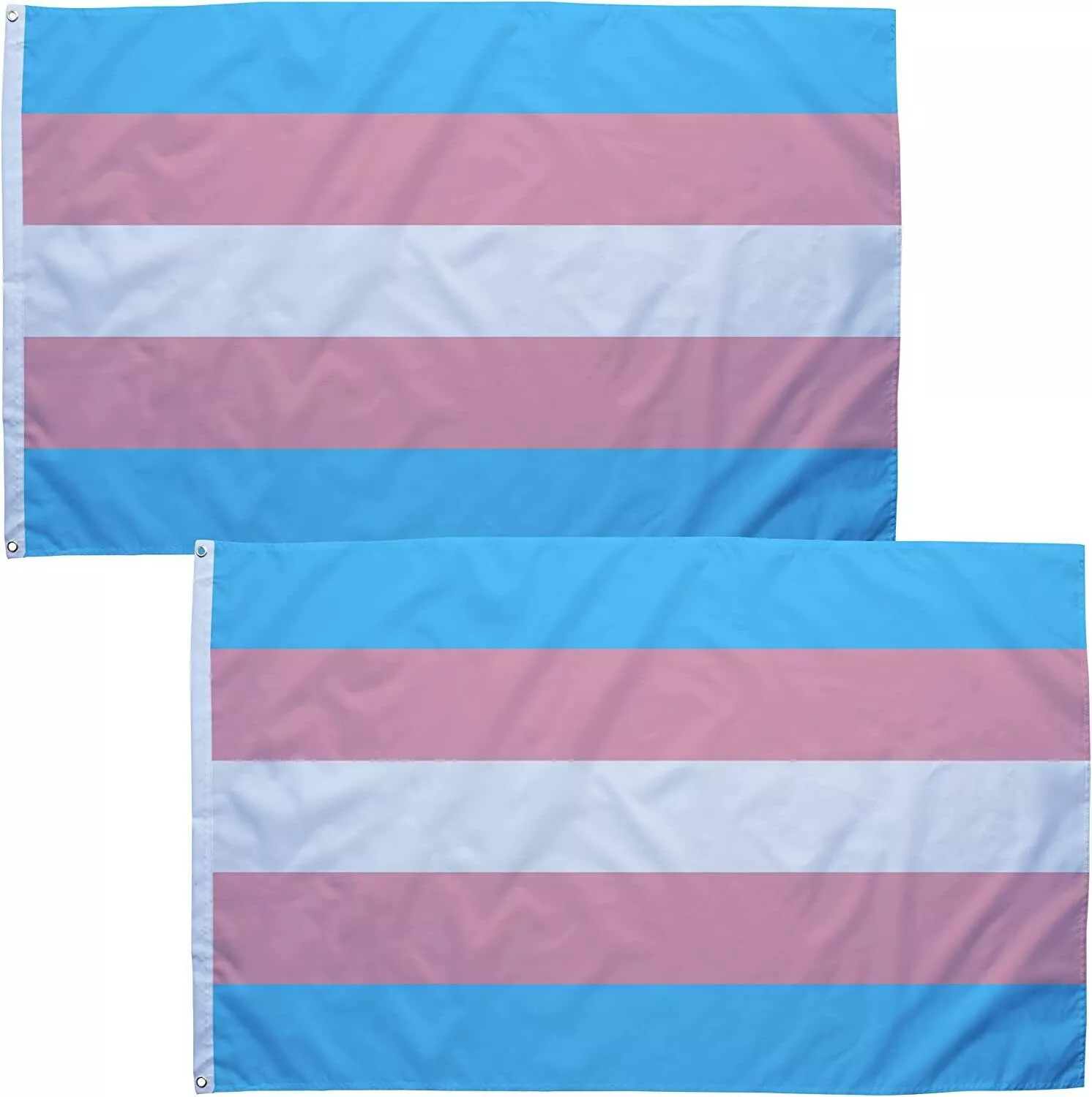 Set 2 Transgender Pride Flag 3x5FT Grommets LGBTQIA Trans Equal Parade ...