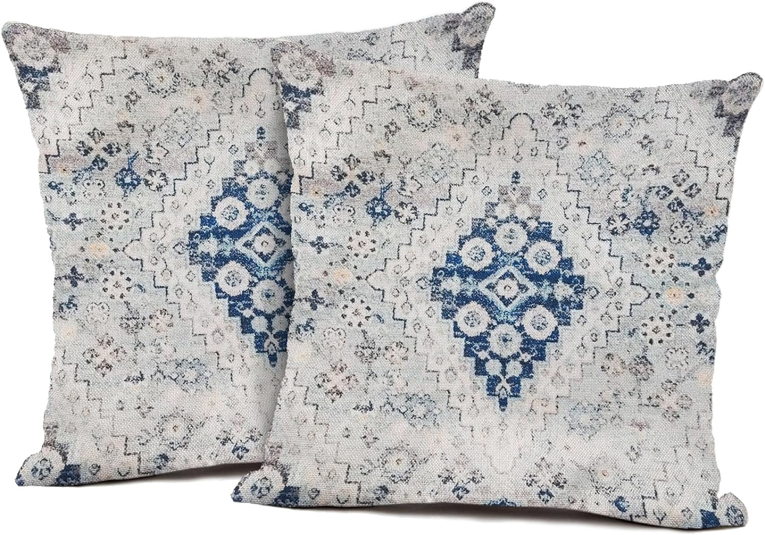 Set of 2 Turkish Persian Boho Throw Pillow Cover, Vintage Print ...