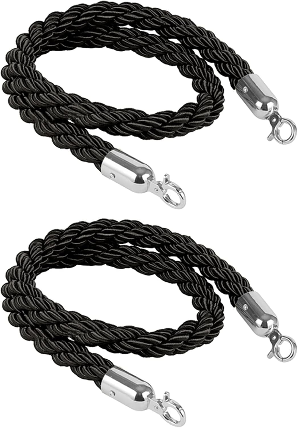 Set of 2 Twisted Hemp Rope, Indoor Entryway VIP Stanchion Braided Ropes ...