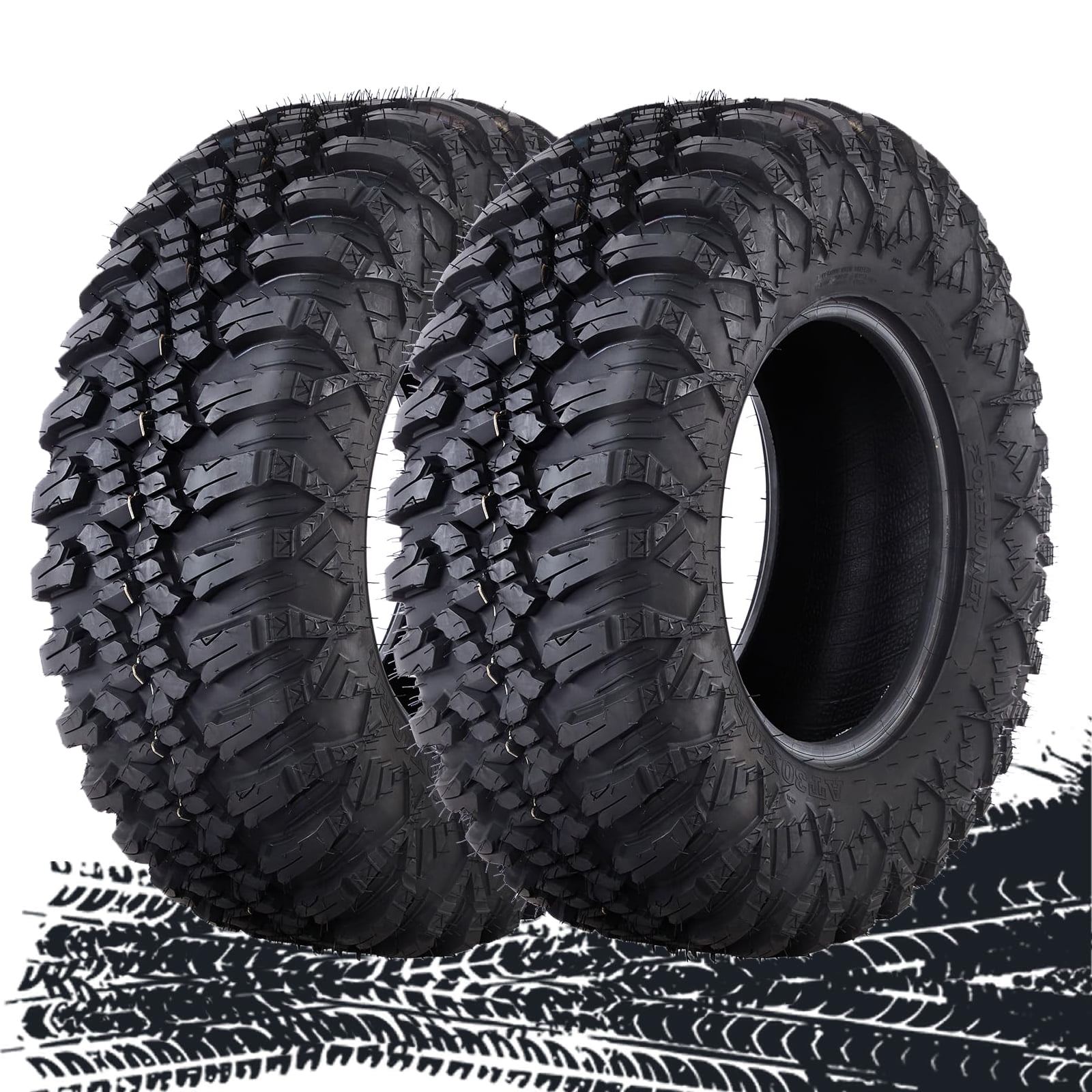 Set of 2 UTV Tires 30x10x14, 30x10Rx14 ATV UTV All-terrain Tires, 8 Ply ...