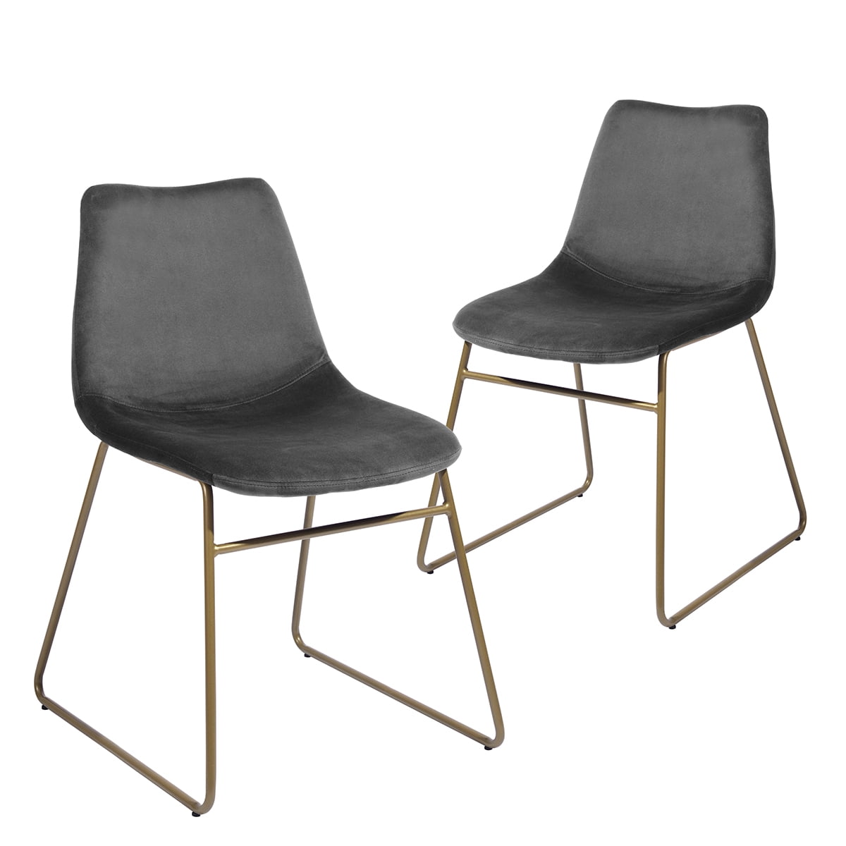 Set of 2 Velvet Dining Chairs, Modern Velvet Dining Room Chairs ...