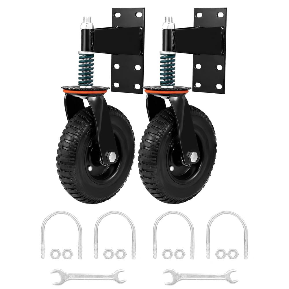 Set of 2 WAASOSCON Heavy Duty 600lbs Gate Caster, 8.0 Inch Spring ...