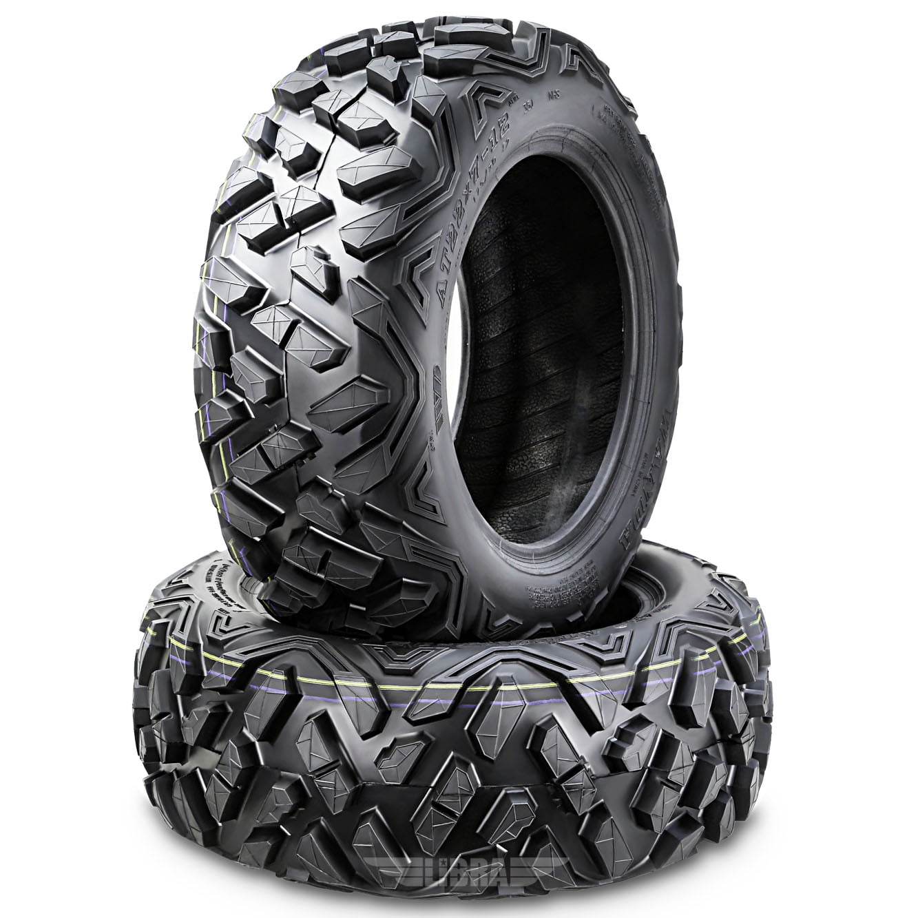 WANDA 2 ATV Tires 22x7-12 6PR Bighorn Style, Superior Traction, Long ...