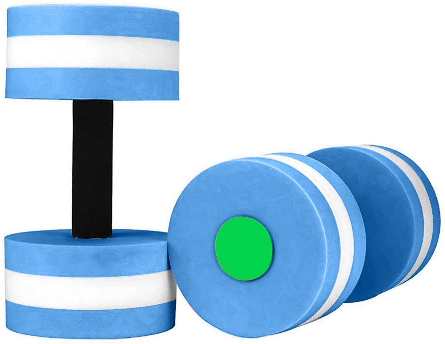 Set of 2 Water Dumbbells Aerobics Swimming Pool Dumbbells for Exercise ...