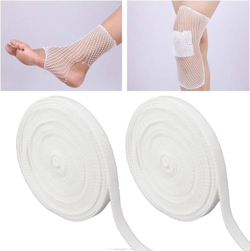 Set of 2 White Elastic Net Bandage,Stretchable Bandage Retainer,Elastic ...