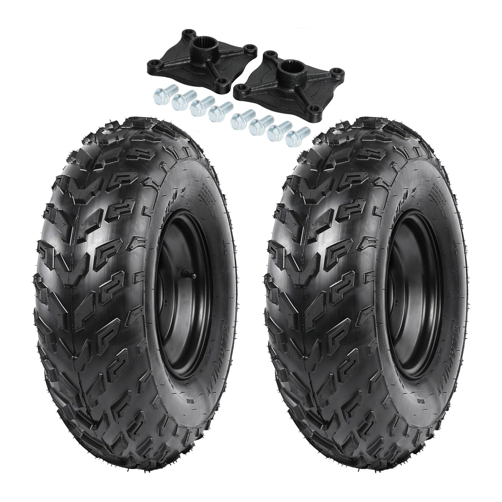 Set of 2 YC Yier ATV Tires 23x7-10 ATV UTV Off-Road Tires 23x7x10 Tire Tubeless Wheel Rim 110mm ...