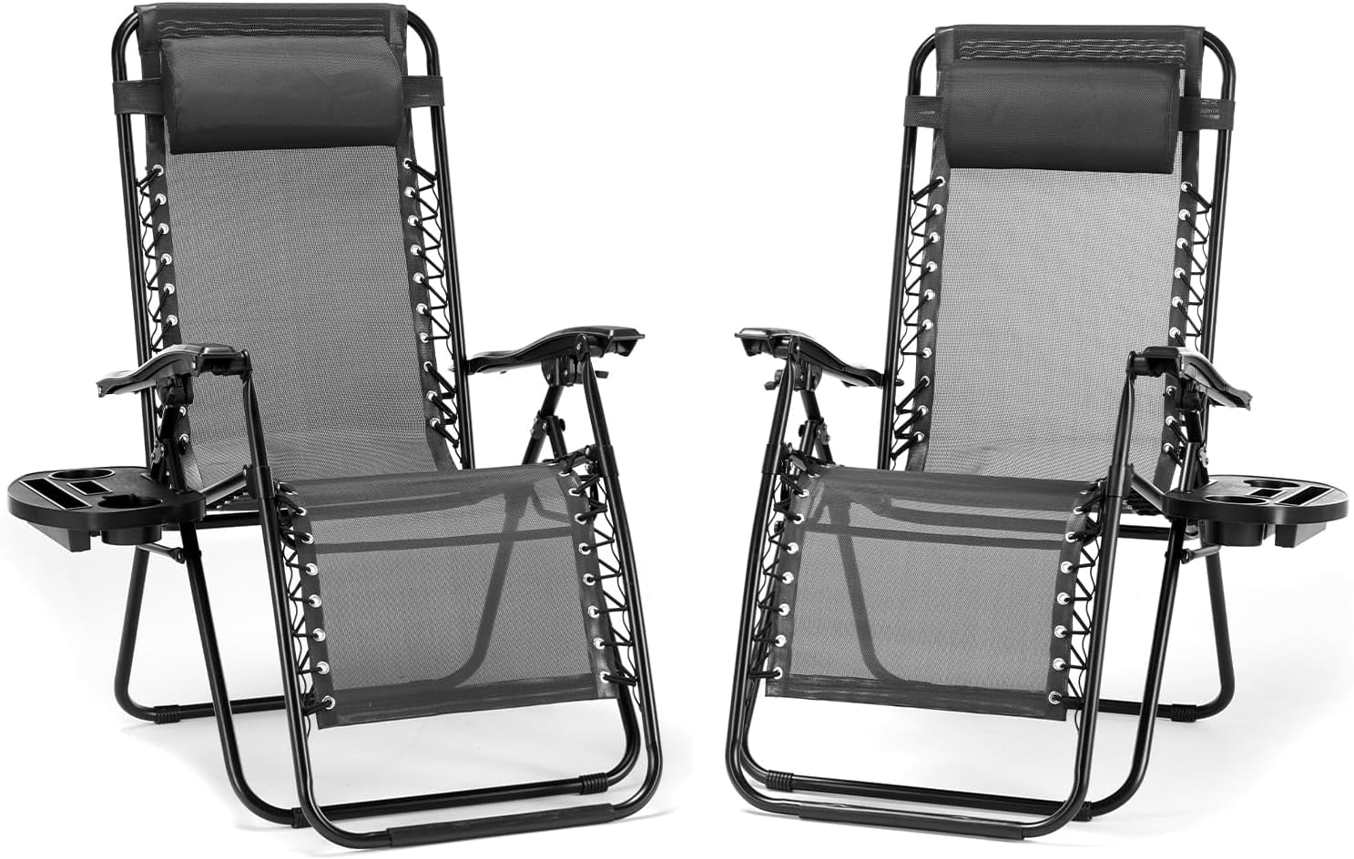 Set of 2 Zero Cravity Lounge Chairs,Ergonomic Adjustable Lying Angle ...