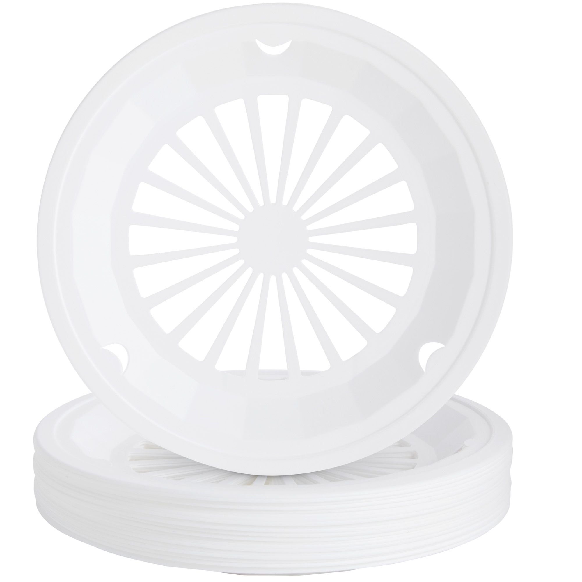 Set of 20 DISEN Reusable Plastic Paper Plate Holders, Holds 9-inch ...
