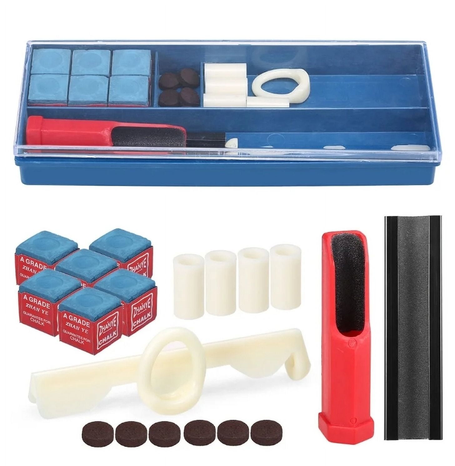 Set Of 20 Kit Cue Chalk P Cue S Cue Stick Ferrules Cue Clamp Cue Trimmer Included 3ml 303 Canvas ...