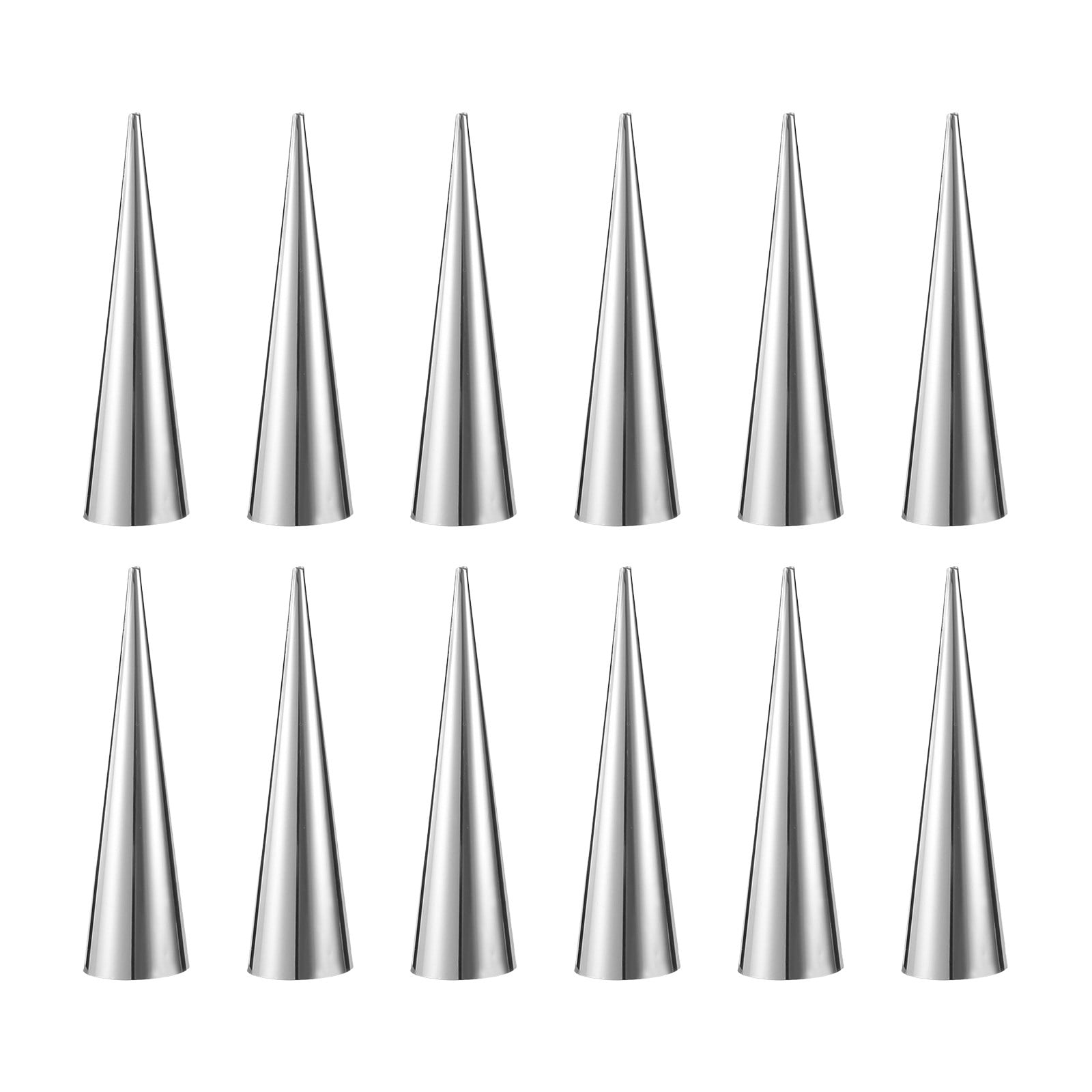 Set of 20 Small Size Pastry Cream Horn Moulds, Stainless Steel Conical ...