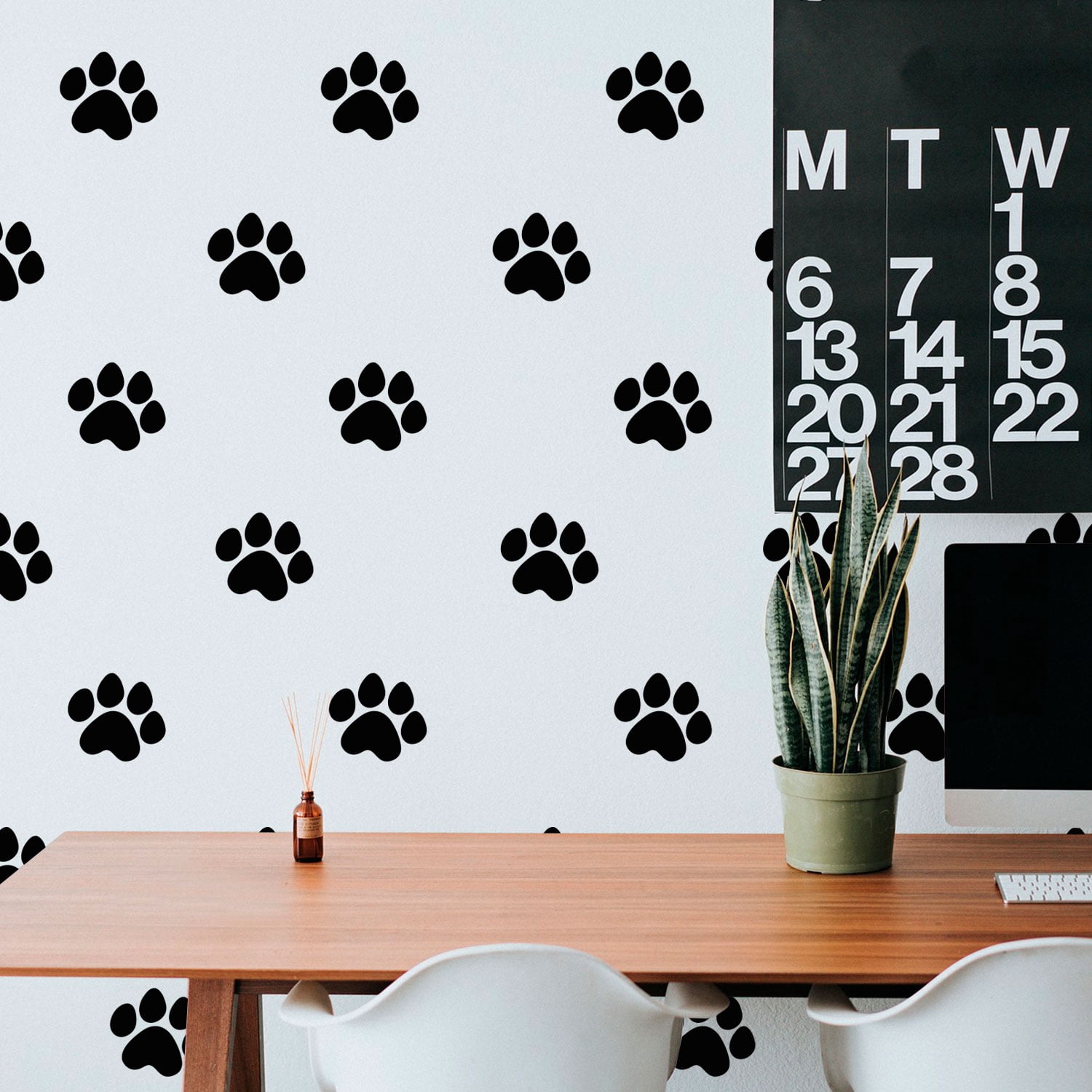 Set of 20 Vinyl Wall Art Decal - Little Puppy Paws Prints Pattern - 4.5 ...