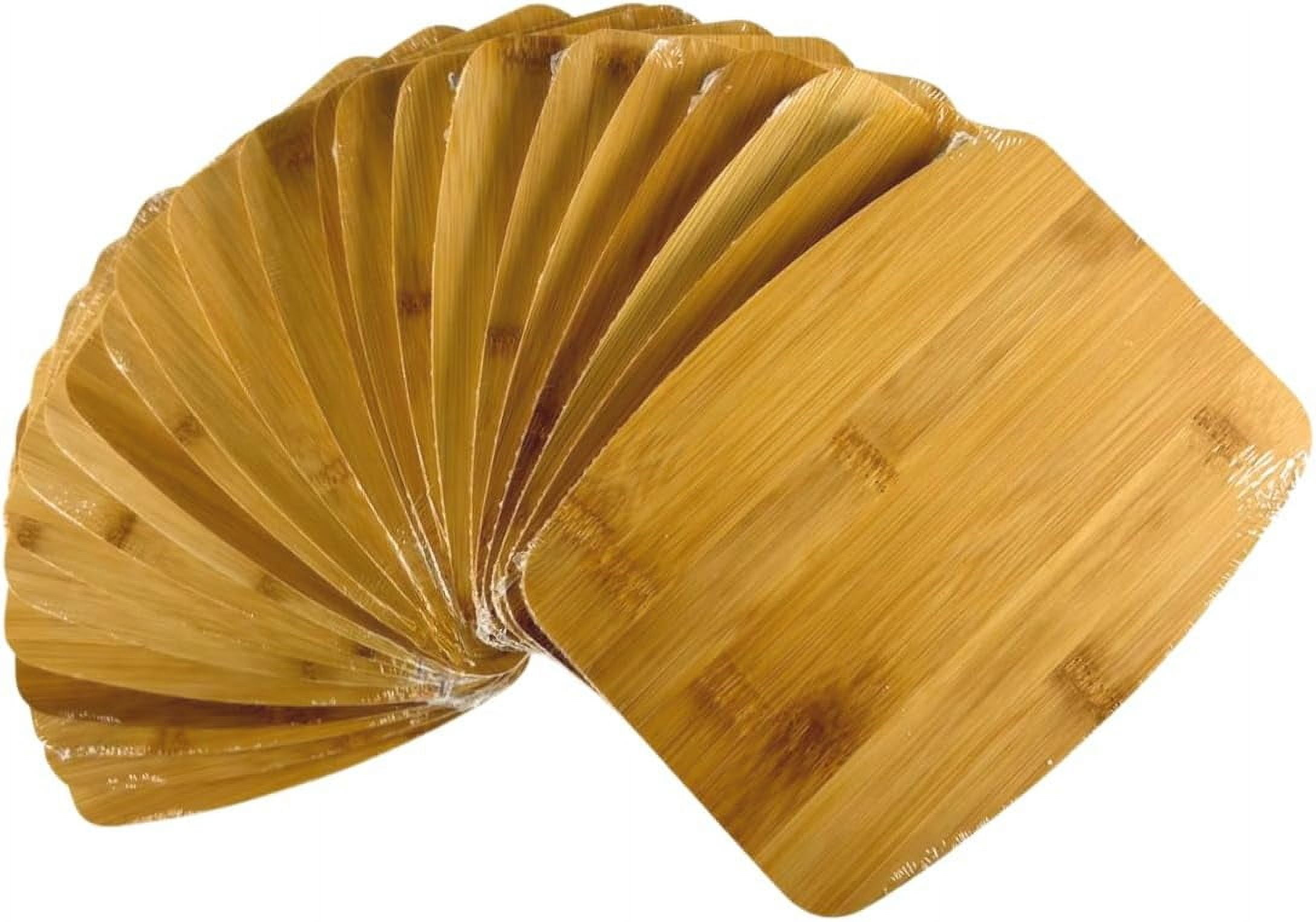 (Set of 24) 8"X6" Round Edge Bulk Plain Blank Bamboo Mini Cutting Board ...