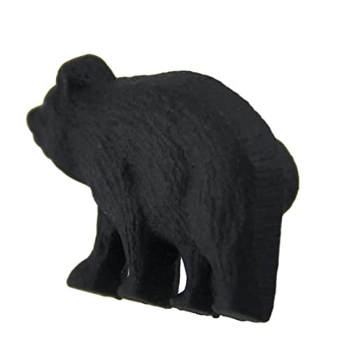 Set of 24 Matte Black Cast Iron Forest Bear Drawer Pull Cabinet Knobs ...