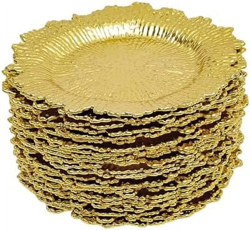 Set of 24 Plastic Charger Plates, 13" Reusable Reef Serving Charger for ...