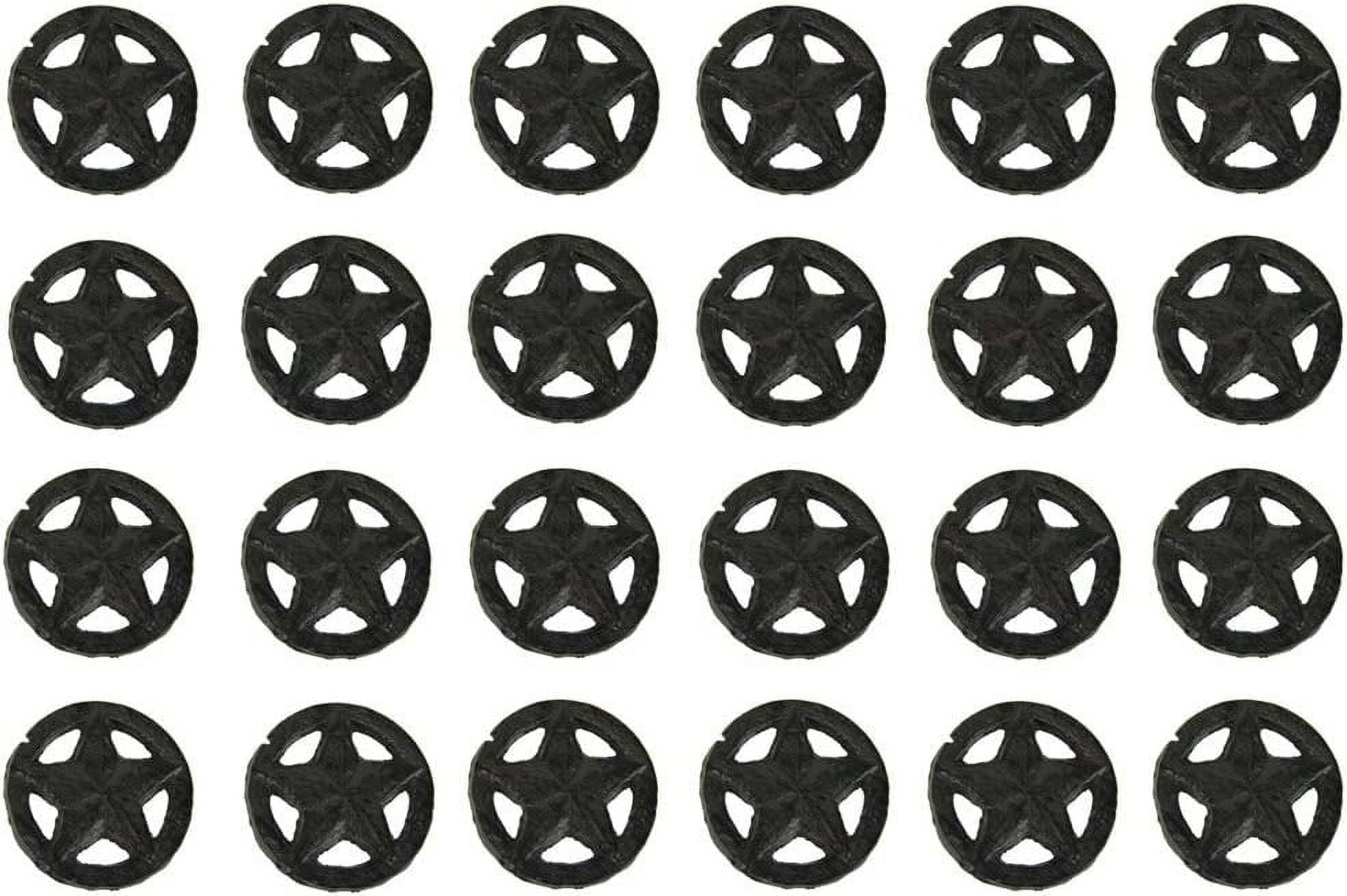 Set of 24 Rustic Brown Cast Iron Western Star Drawer Pulls and Cabinet ...
