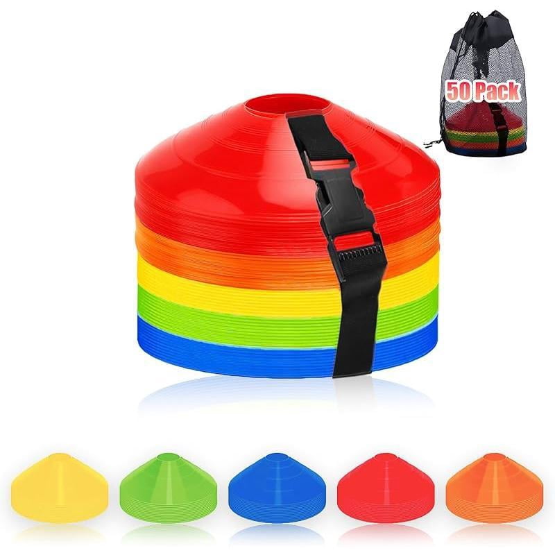 (Set of 25 - Agility Soccer Cones with Carry Bag and for , Football ...