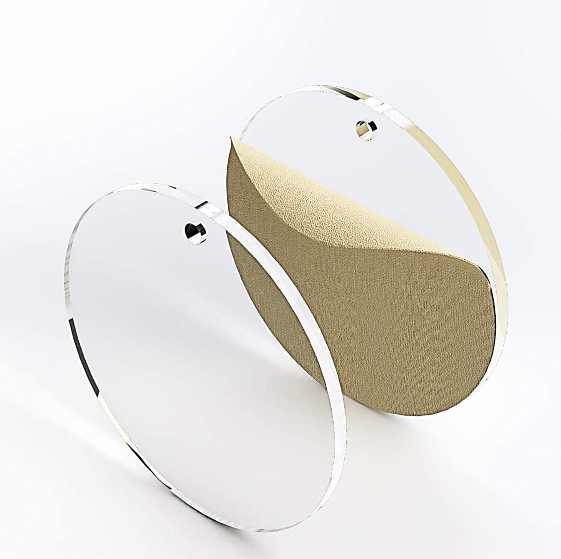 Set of 25 Units - Clear Acrylic Disc - for Keychains or Jewelry 1/16 ...