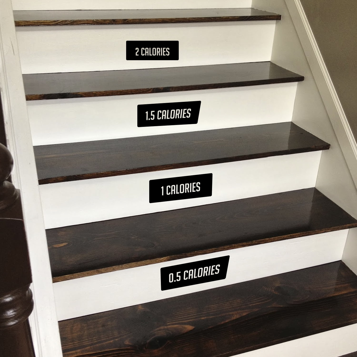 Set of 26 Vinyl Wall Art Decal - 0.5 to 13 Calorie Step Counter - 3" x ...