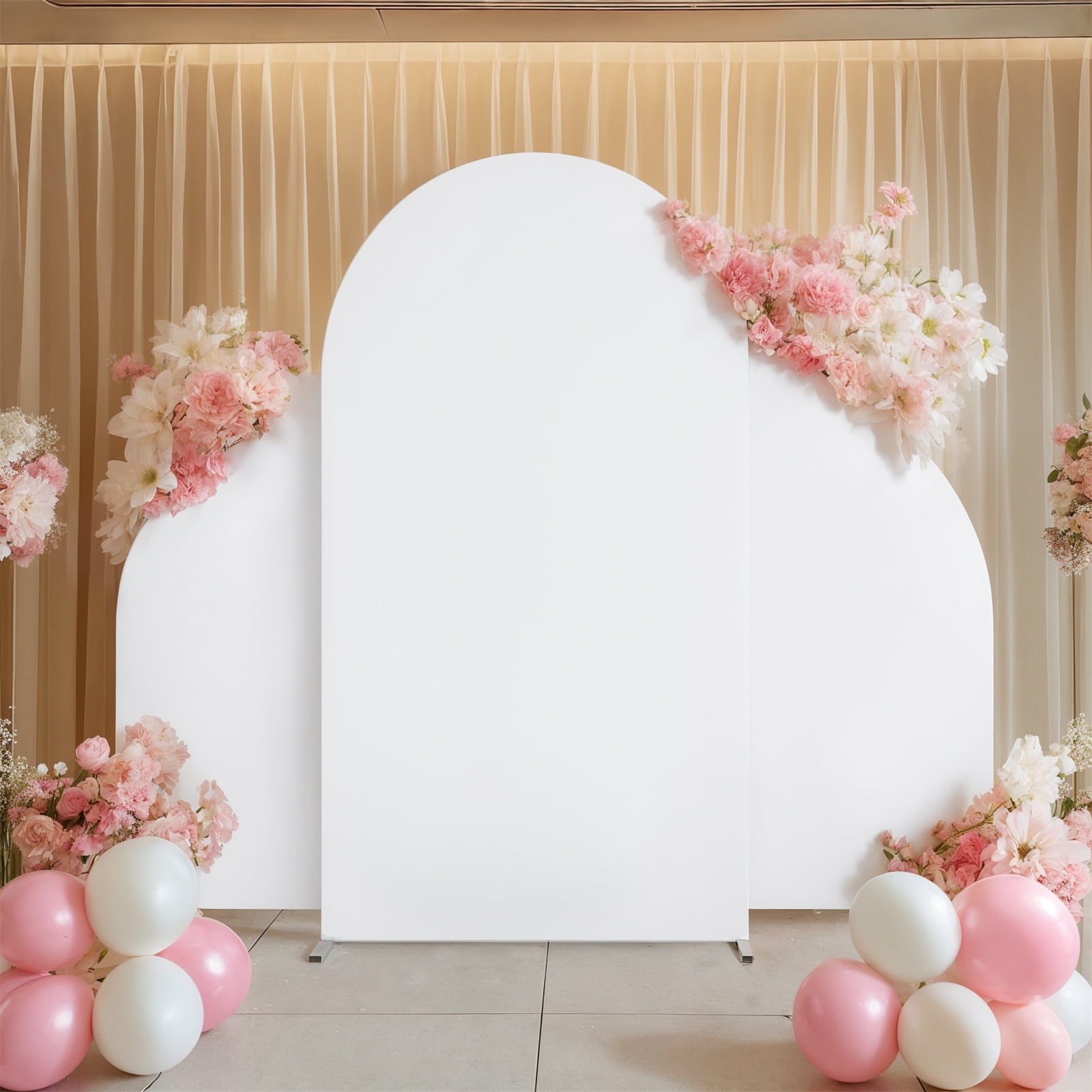 Set of 3 5ft 7.2ft 5ft Wedding Arch Cover, Arch Backdrop Stand Cover ...