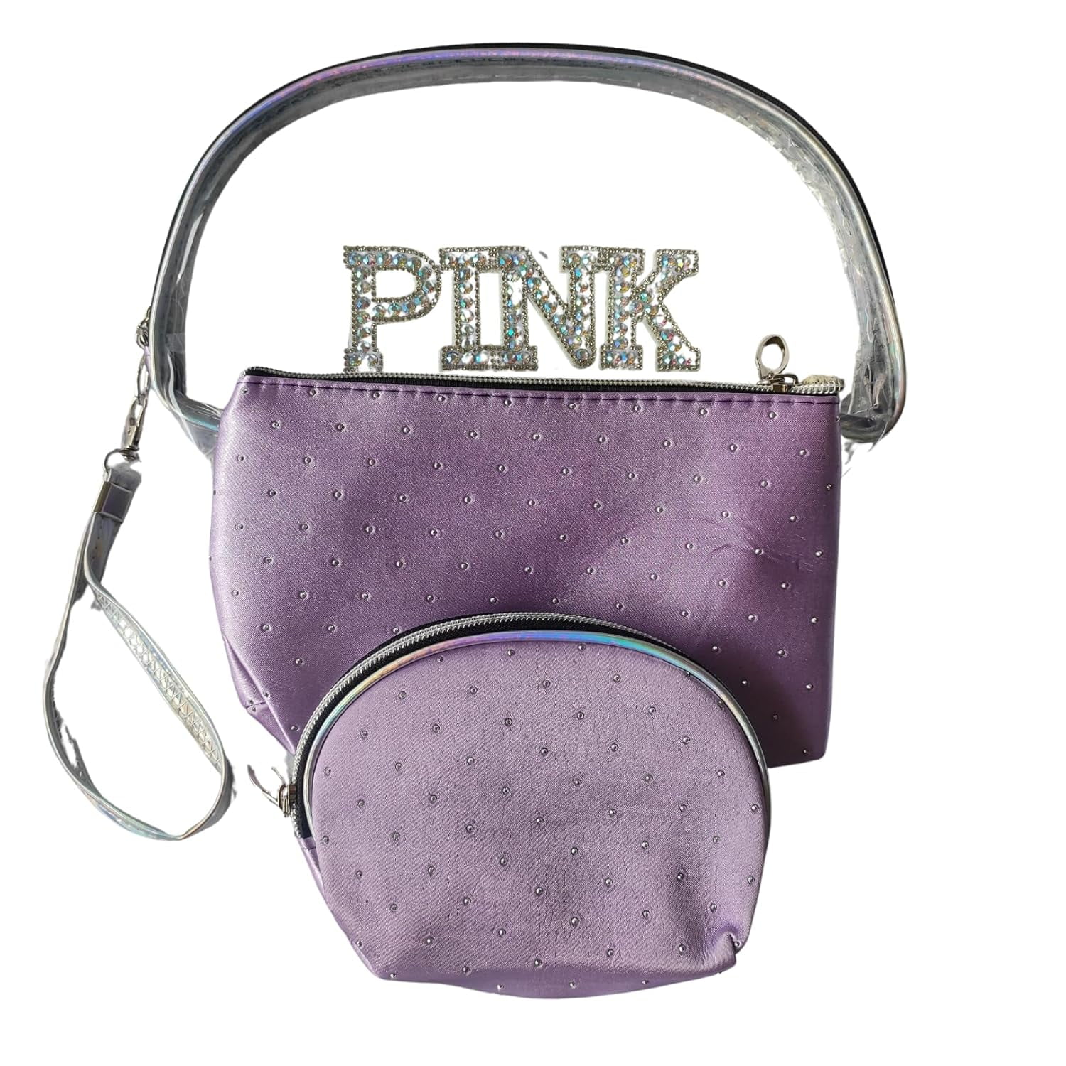 Set of 3 Cosmetic Makeup Vanity Pouch for Women in Pack of Small Medium ...