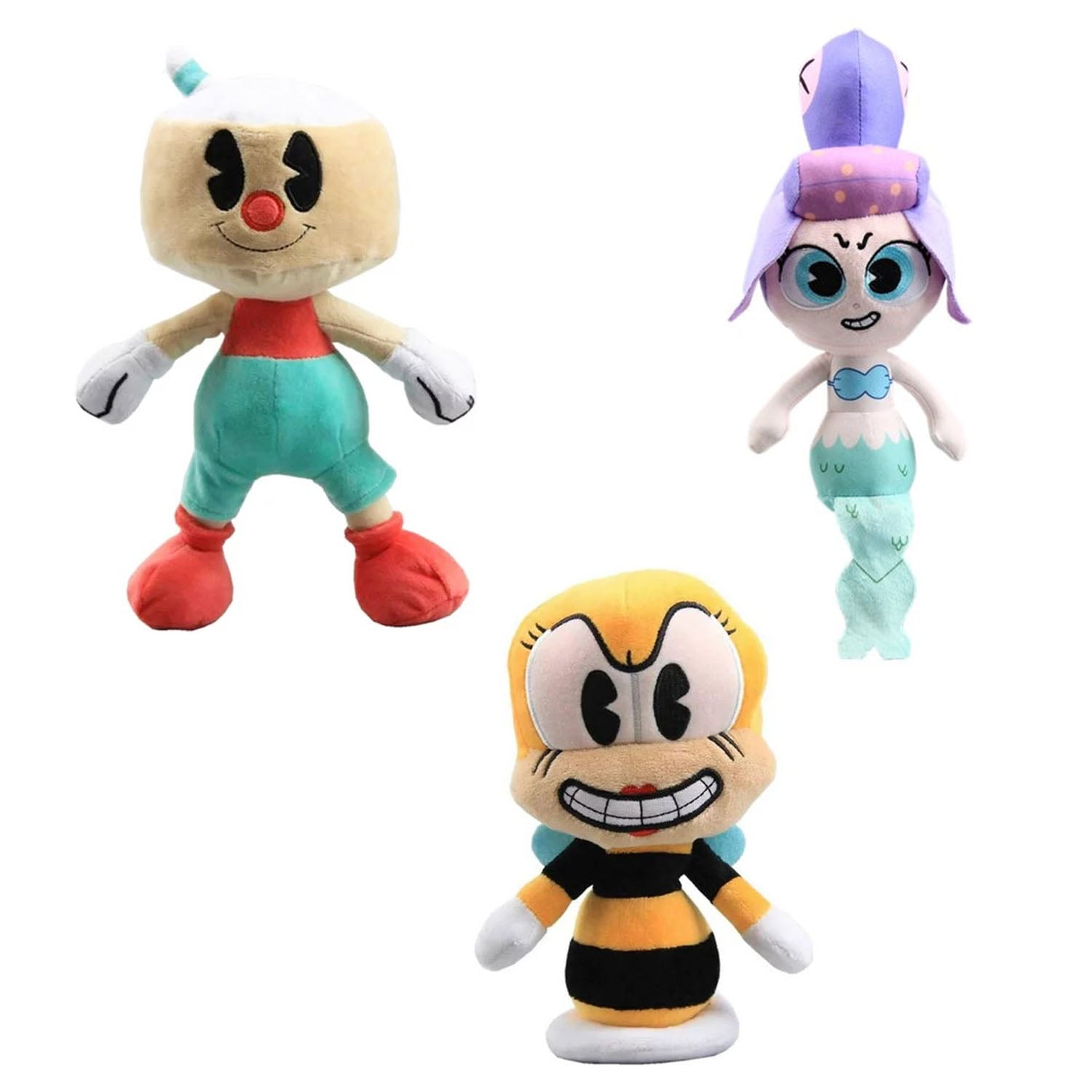 Set 3 Cuppet Puphead, Cala Maria Mermaid, Rumor Honeybottoms Plush ...