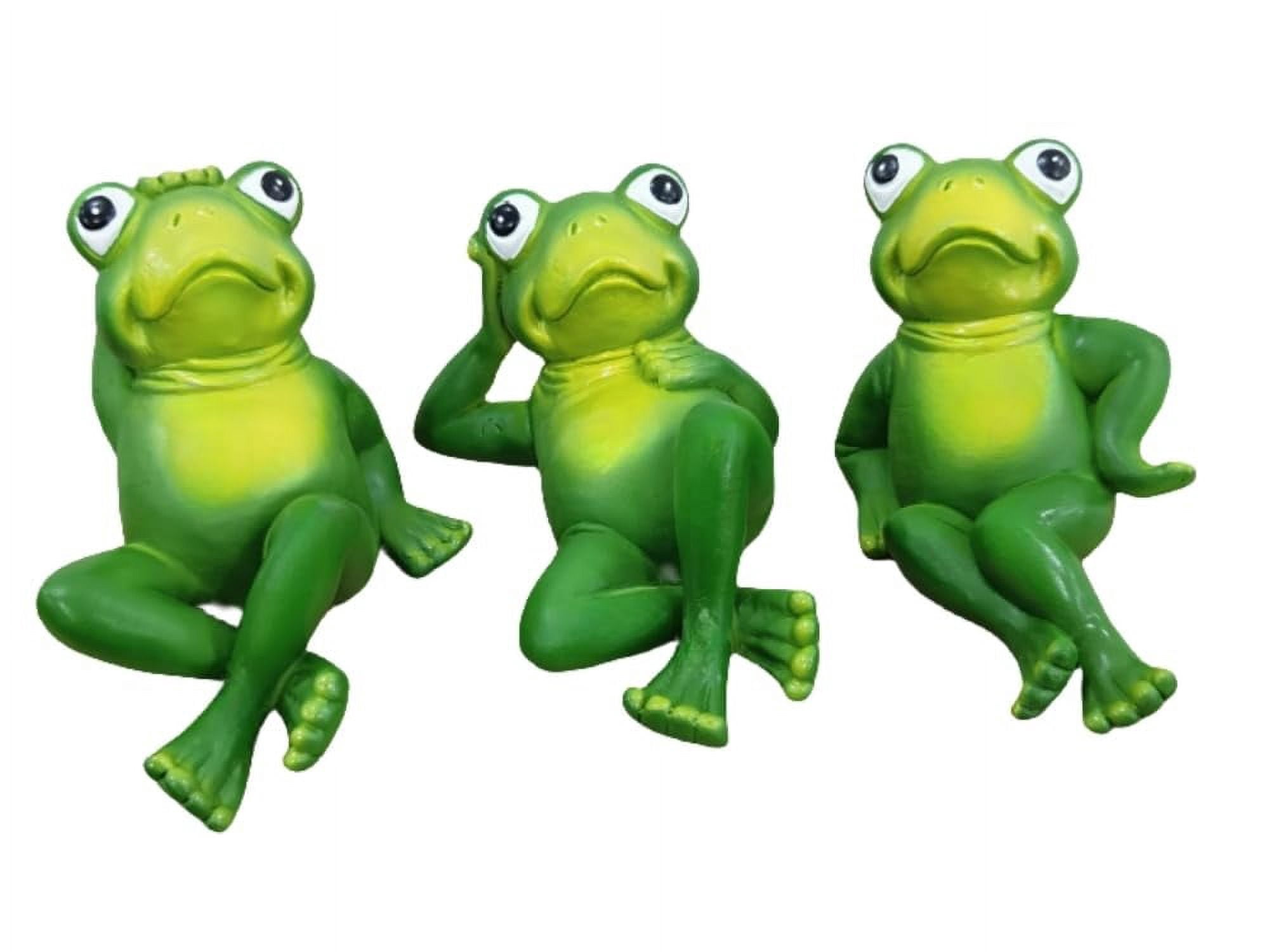 Set of 3 Cute OIF8 Frog Figurines Hanging Animal Pot Hanging Climbing ...
