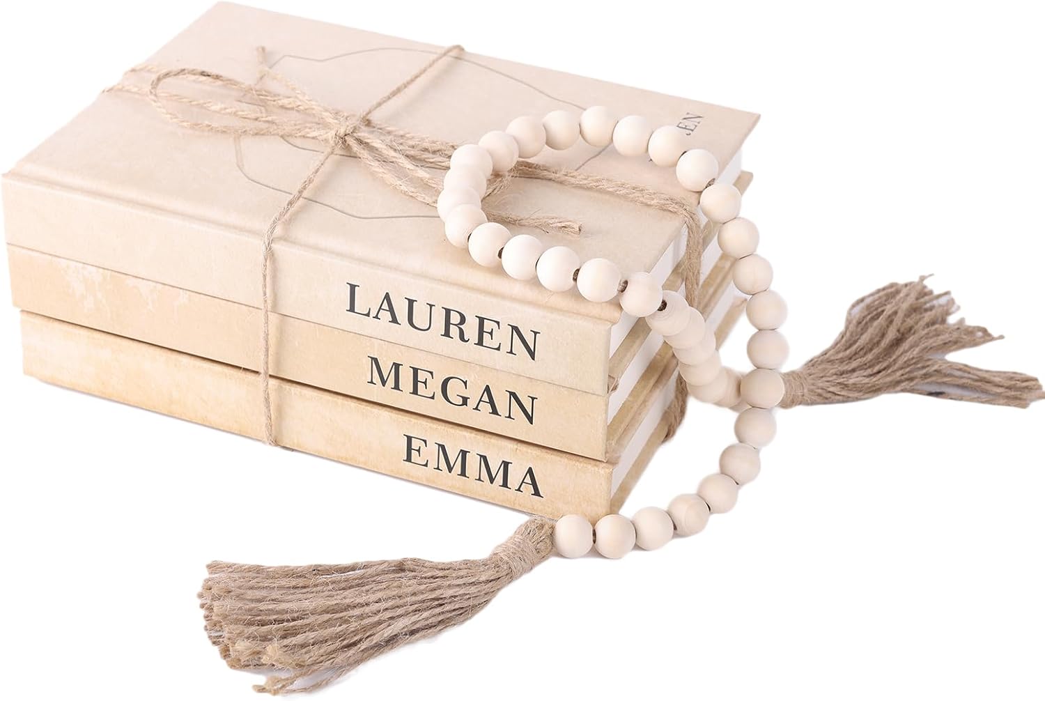 Set of 3 Designer Books Decor, Chic Faux Book Set for Stylish Modern ...