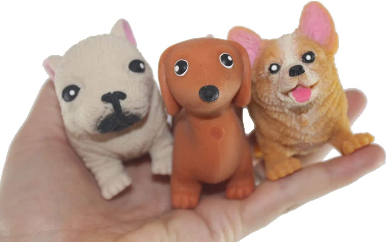 Set of 3 Squishy Dogs - Corgi, Dachshund, Bulldog - Weighted Sensory ...