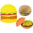 Set of 3 Different Hamburger Fidgets - Stretchy and Squishy Burger ...