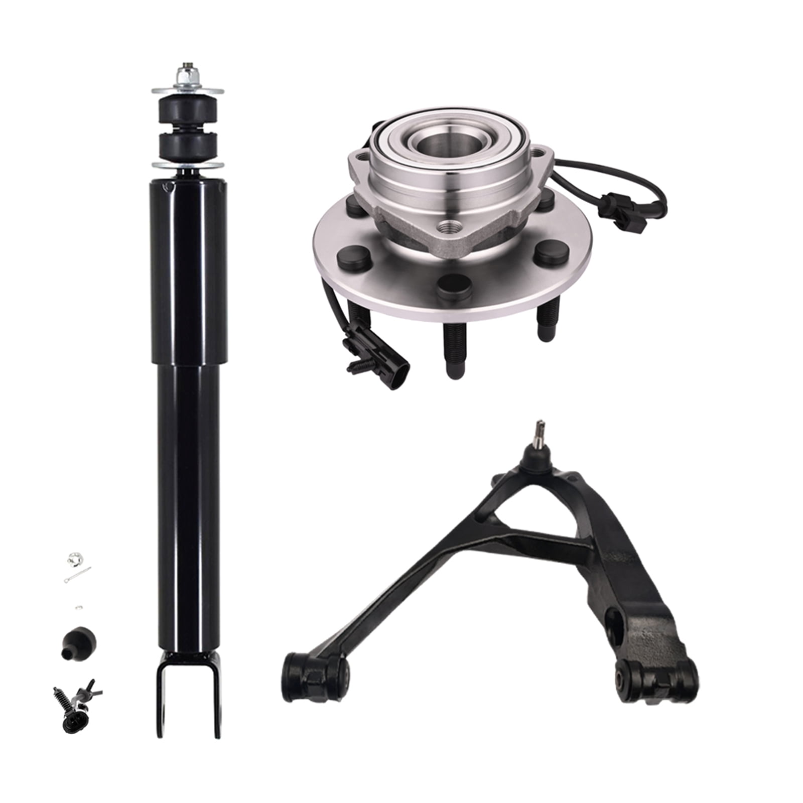 Set of 3 Front Left Lower Control Arm Ball Joint-Wheel Hub Bearing ...