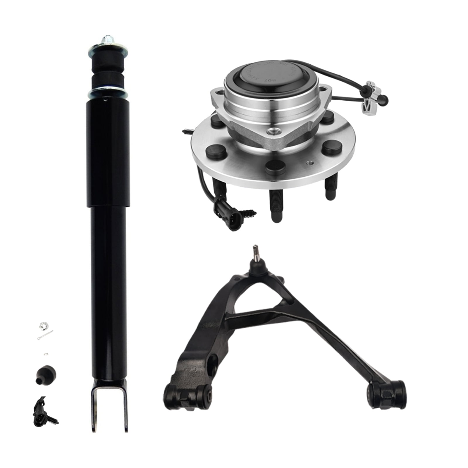 Set of 3 Front Right Lower Control Arm Ball Joint-Wheel Hub Bearing ...