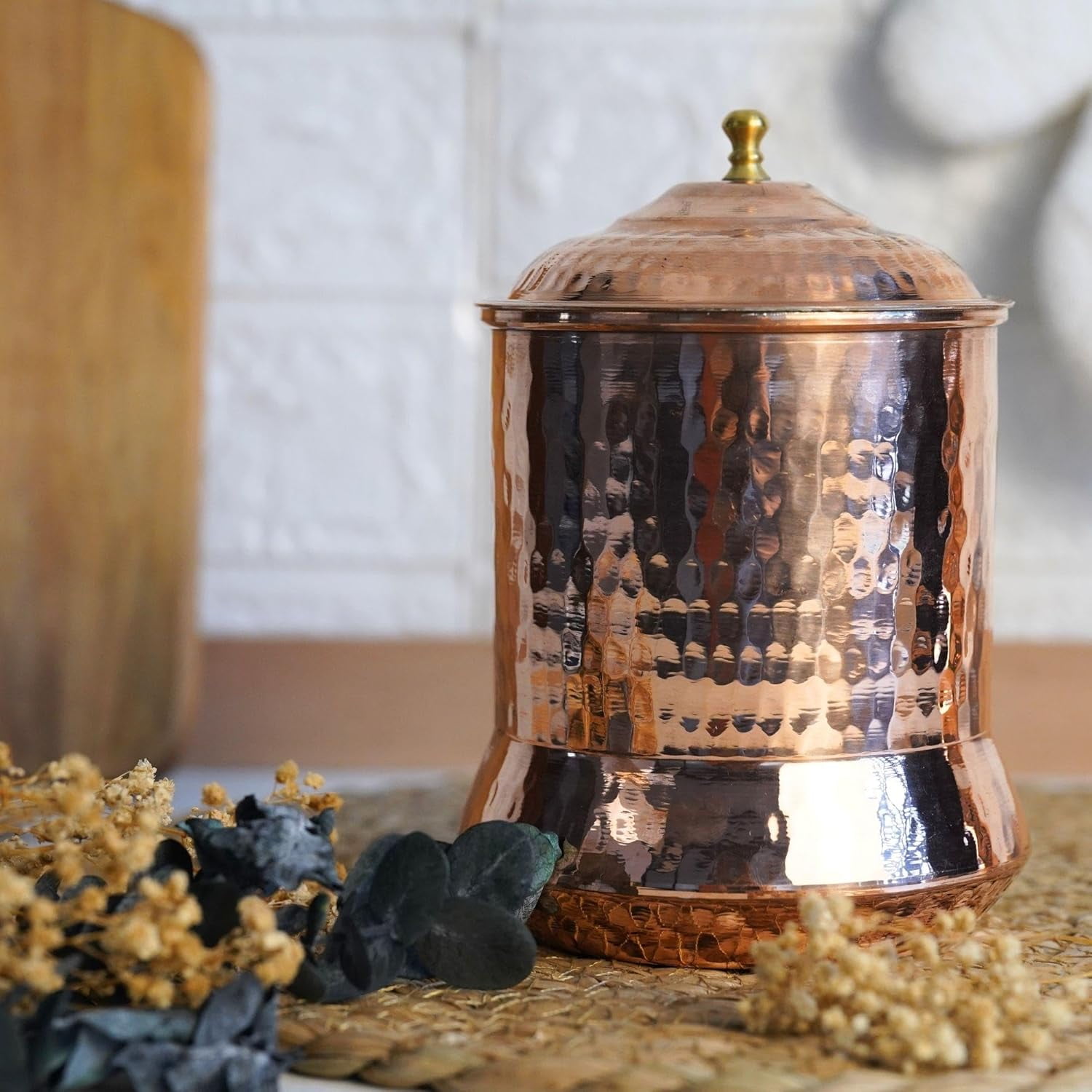 Set of 3 Handmade Copper Canisters with Lids | 100% Solid Copper ...